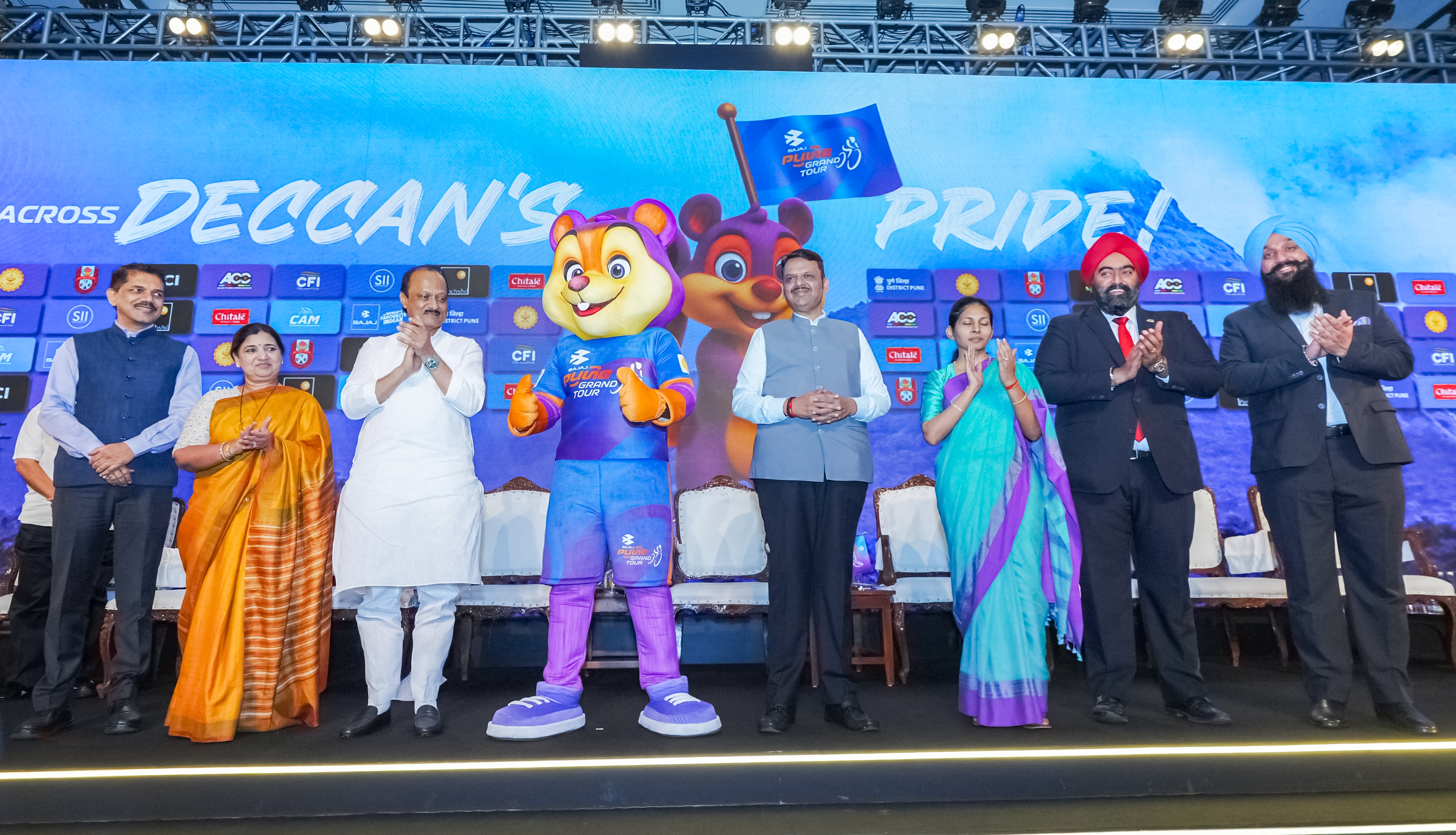 Maha CM Devendra Fadnavis unveils mascot, kit and logo of 'Pune Grand ...