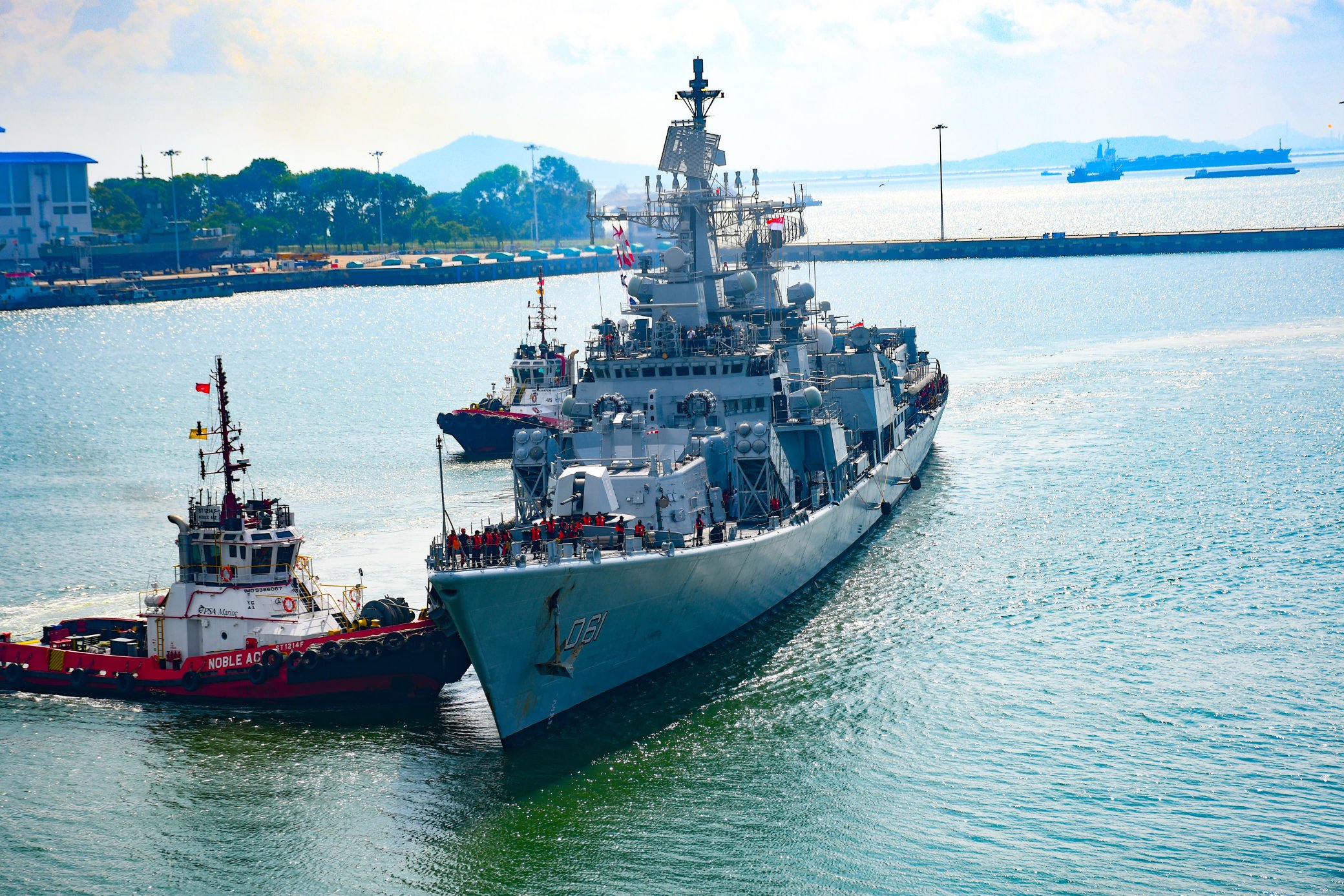 Enhancing maritime partnerships, Indian Naval Ships arrive in Singapore