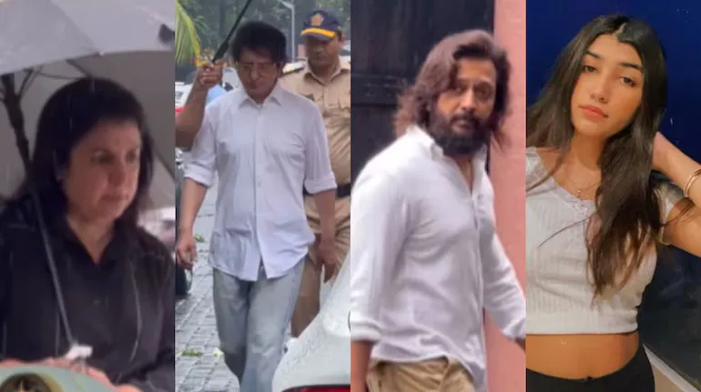 Bhushan Kumar, Farah Khan, Riteish Deshmukh attend funeral of Krishan ...