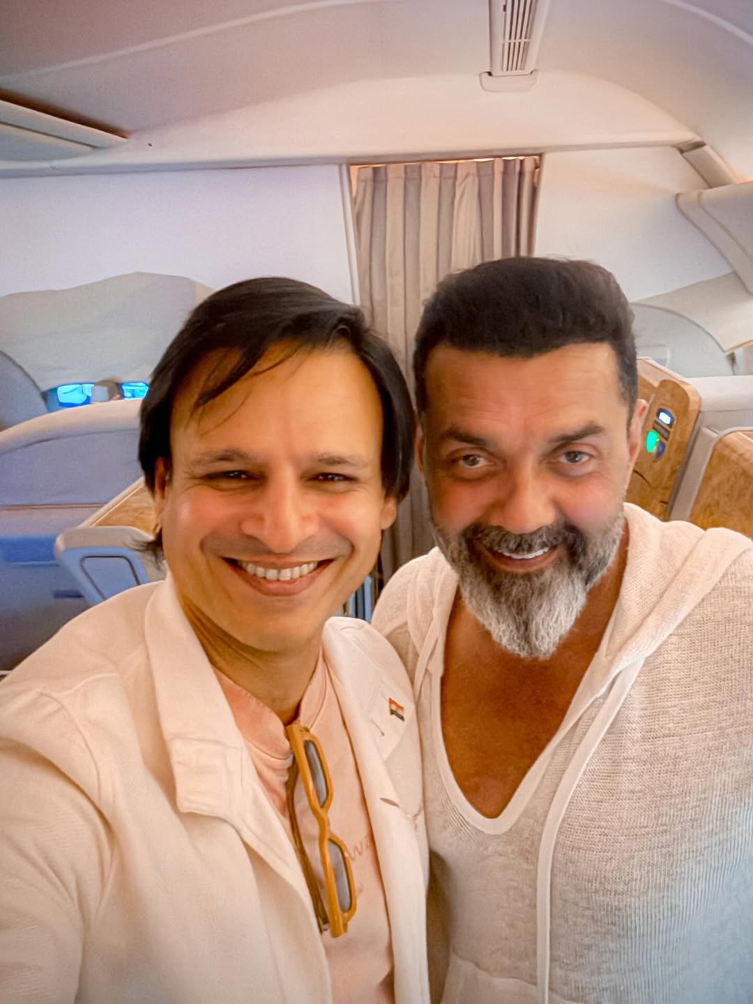 Vivek Oberoi tells Bobby Deol 'you killed it as Ajay Talwar' as they bump into each other